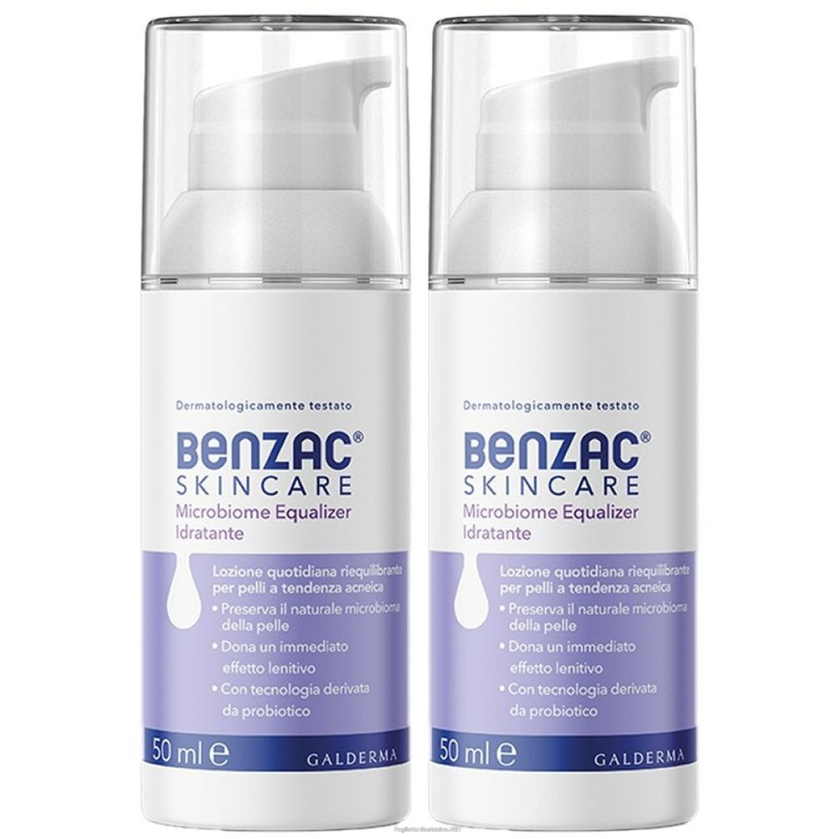 Benzac® skincare microbiome equalizer set da 2 2x50 ml lozione viso a ...
