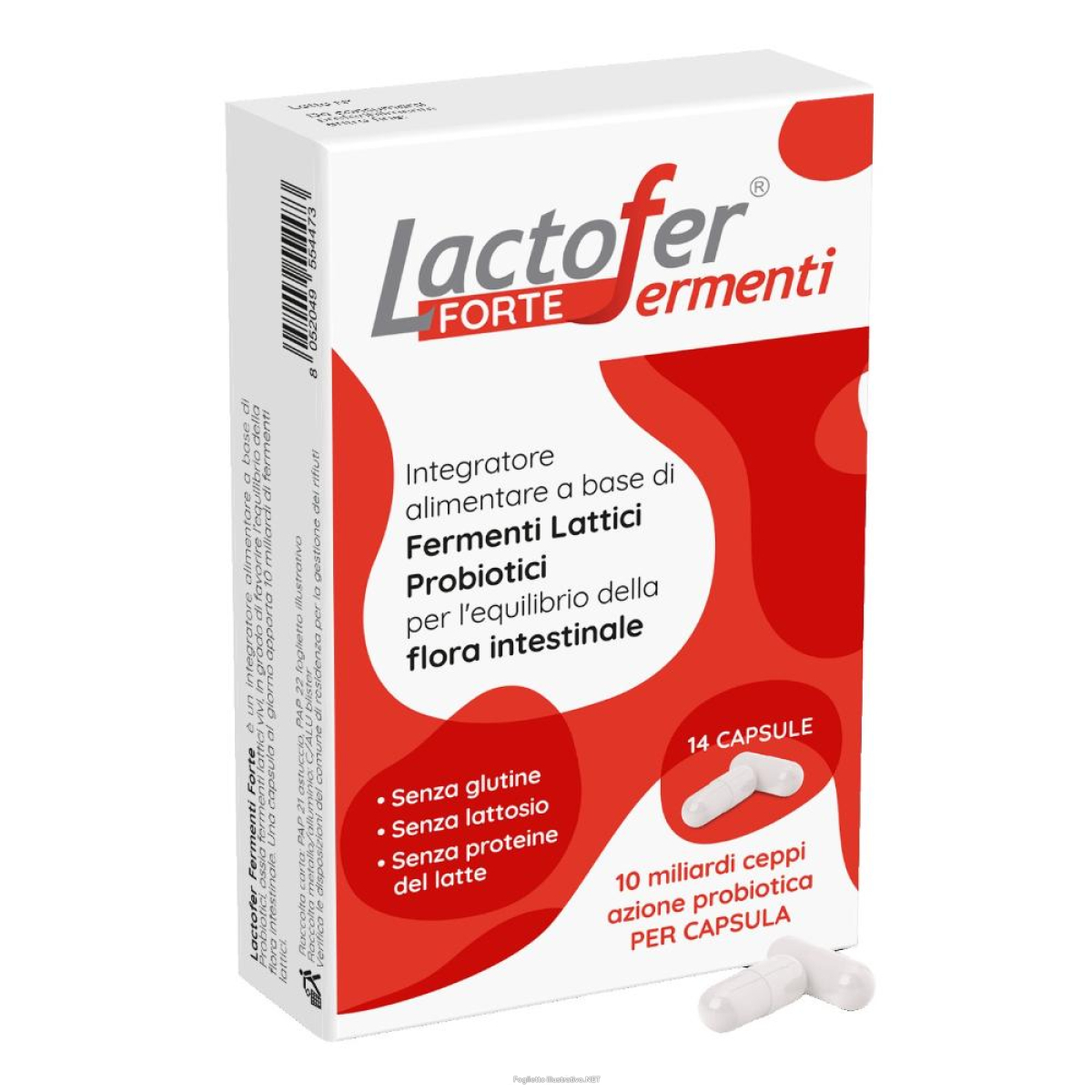 Lactofer dorte integratore di fermenti lattici probiotici 14 capsule a ...