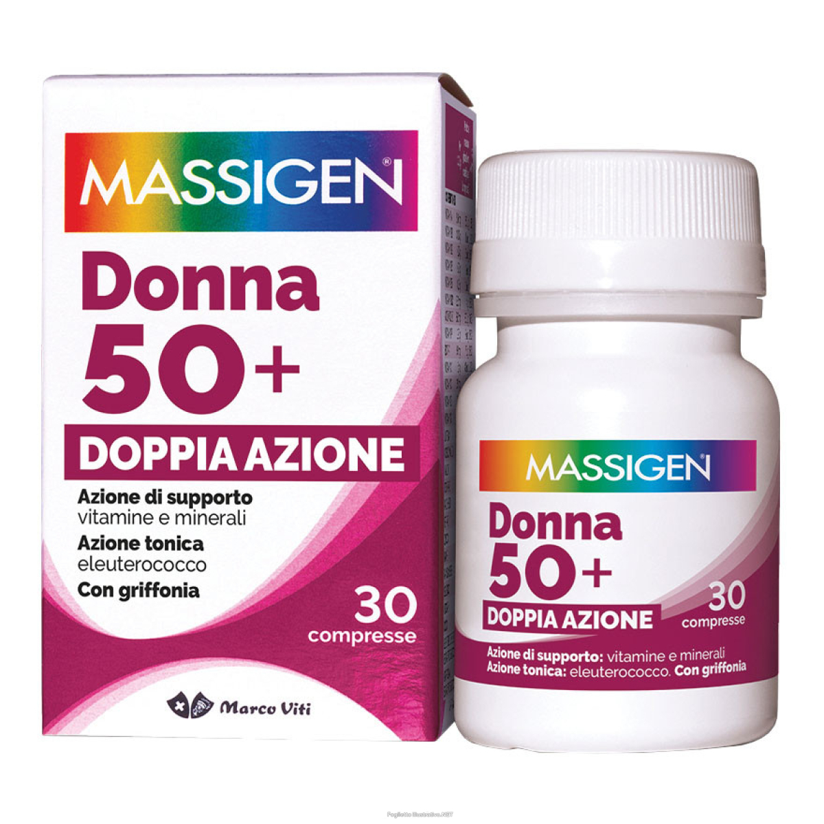 Massigen multivitaminico donna 50+ integratore per energia e benessere ...