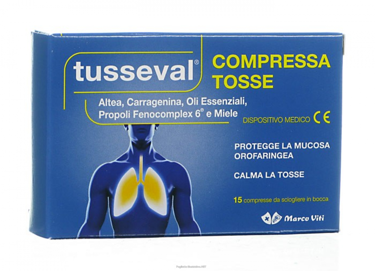 tusseval 15 compresse bugiardino cod: 932756493