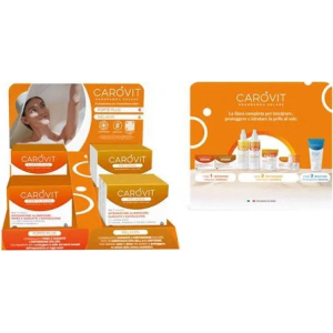 Carovit expo da banco integratori 6 pack carovit melanin 20 capsule + 6 ...